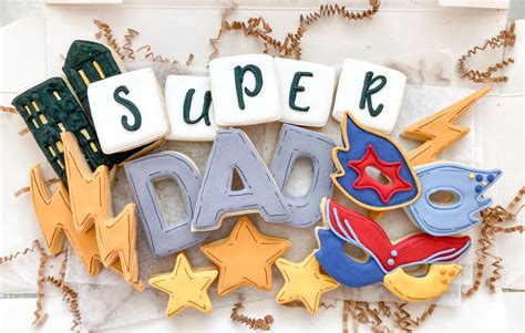 Super Dad Cookie Box Fathers Day Cookies Flour Florals