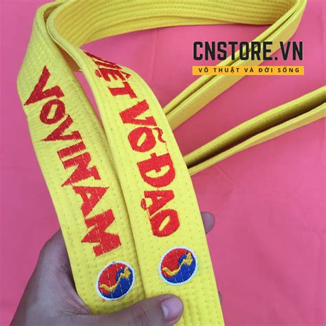 Đai Vàng Vovinam Loại Tốt Mới 2026 Võ Phục Cn Store