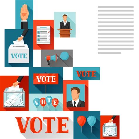 Vote Political Elections Background Illustration For Campaign Leaflets
