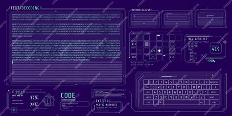 Premium Vector Interface Of The Program For Processing And Decoding