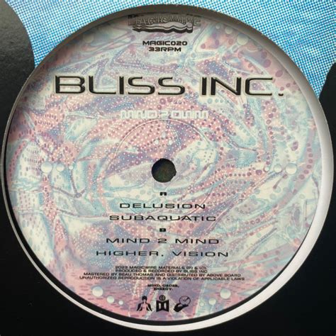 Bliss Inc Mind 2 Mind Vinyl 12 33 ⅓ Rpm 2023 [r27033963