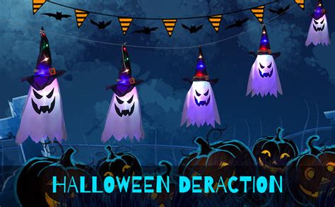 Halloween Decorations Outdoorhanging Glowing Ghost Witch