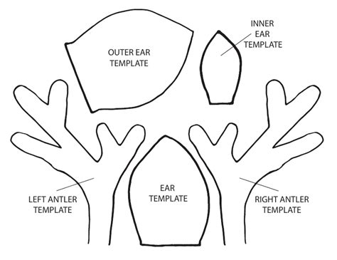 Reindeer Antlers Cut Out Template
