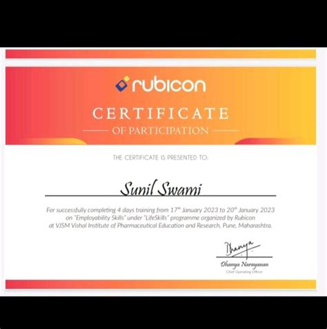 Sunil Swami On Linkedin I Am Glad To Share A Certificate Of Lifeskill