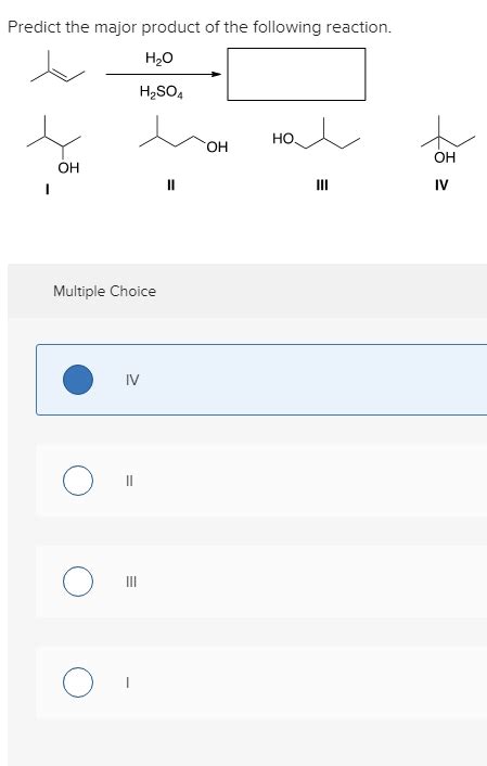 Solved Predict the major product of the following reaction. | Chegg.com
