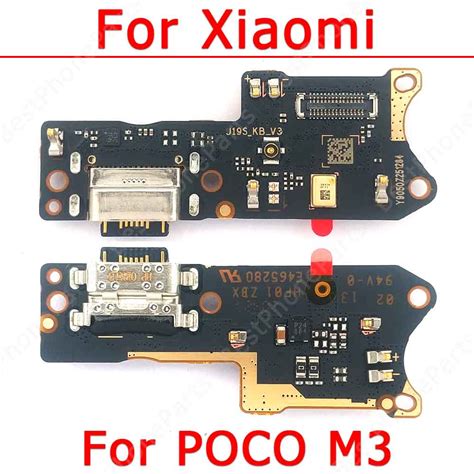 Original Charge Board For Xiaomi Mi Poco M Charging Port Ribbon Socket Usb Connector