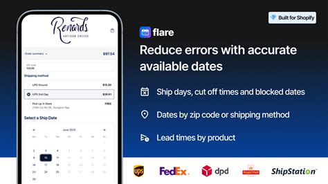 Flare Delivery Date Picker Flare Shopify Delivery Date Picker App For Checkout Shopify App