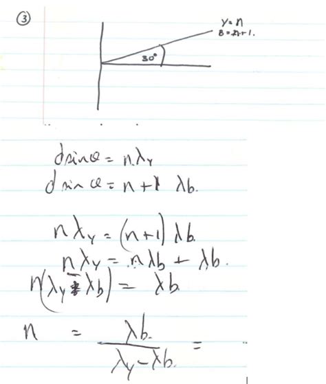 A Level Homework And Answers Diffraction Gratings