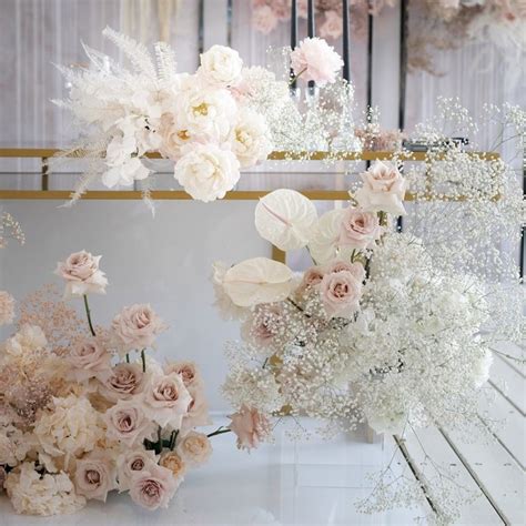 Rosé Zartrosa Pastell Blush Hochzeitsblumen Hochzeitsblumen Hochzeit Hochzeit Fotowände