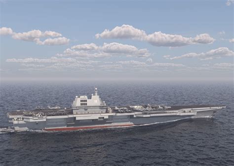 3d Model Pla Navy Type 003 Class Aircraft Carrier Fujian Ship Cv18 Vr