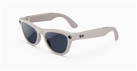 Ray Ban Meta Skyler Gen 2 Shiny Chalky Gray Ai Glasses With Sapphire