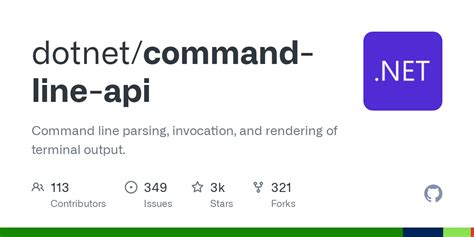 github dotnet command line api command line parsing invocation and