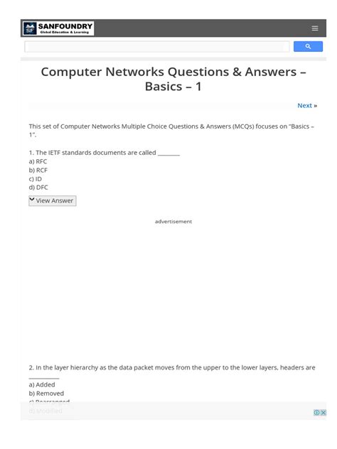 sanfoundry com computer networks mcqs basics pdf computer