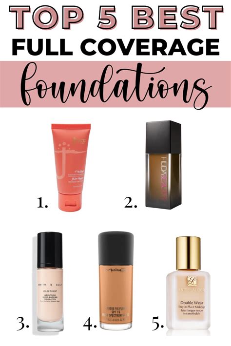 Top 5 Full Coverage Foundations — Scurtoworld