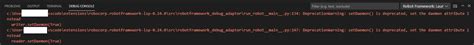 `setdaemon Is Deprecated` Warning When Debugging · Issue 477 · Robocorp Robotframework Lsp