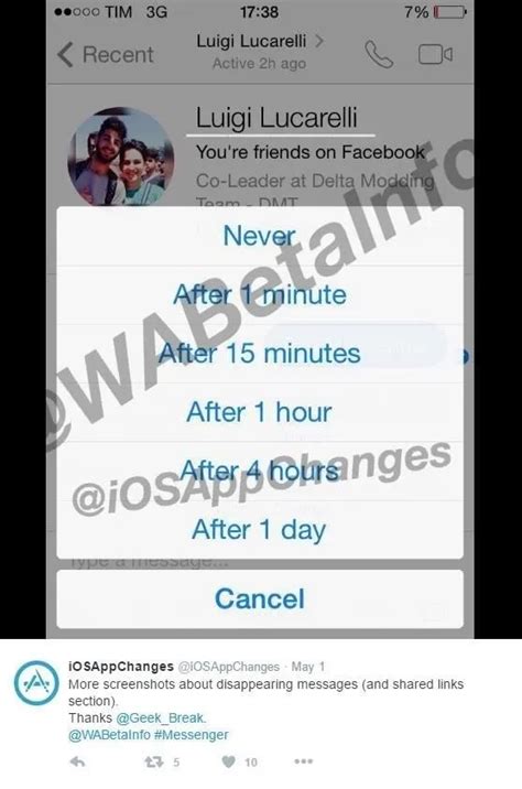 Facebook Is Taking Snapchat Head On With Disappearing Messages