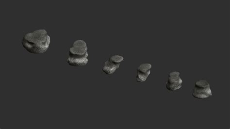 3d Model Short Flat Rocks Rough 1 Vr Ar Low Poly Cgtrader