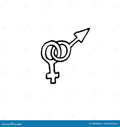 Female And Male Gender Symbols Hand Drawn Outline Doodle Icon Sex And Gender Diversity Concept