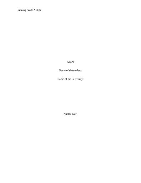 Ards Pathophysiology Nursing And Patient Management Stuvac