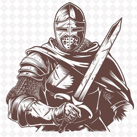 Premium Psd Png Medieval Bec De Corbin Man With A Bec De Corbin With A Focus Medieval Warrior