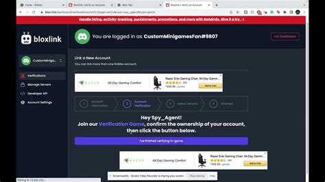 Custom Minigames Discord Bloxlink Verify Youtube