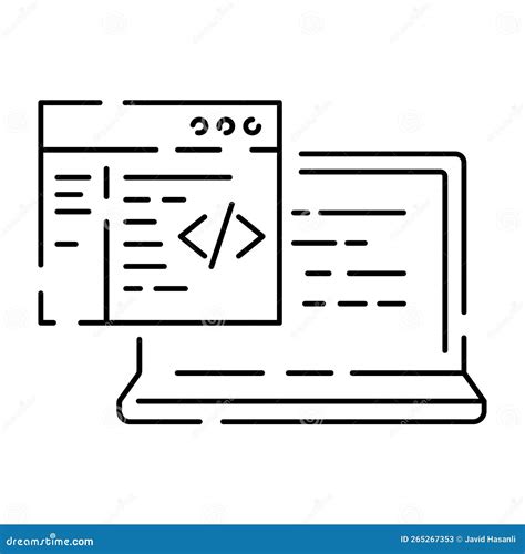 Code Icon In Trendy Flat Style Isolated Coding And Programming Line Icon Code Symbol For Your