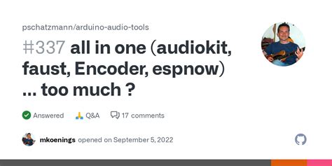 all in one audiokit faust encoder espnow too much