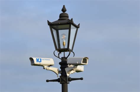 Victorian Lamp Post With Cctv Camera Bracket