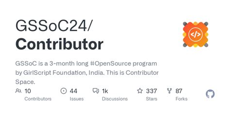 Gssoc24 Contributor · Discussions Girlscript Summer Of Code