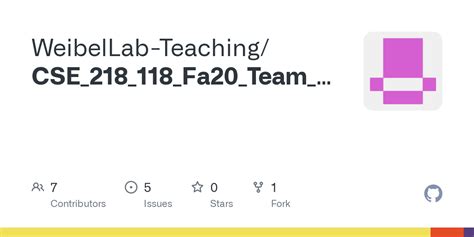 GitHub WeibelLab Teaching CSE Fa Team M