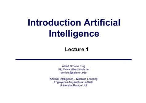 Lecture1 AI1 Introduction to artificial intelligence | PDF | Artificial ...