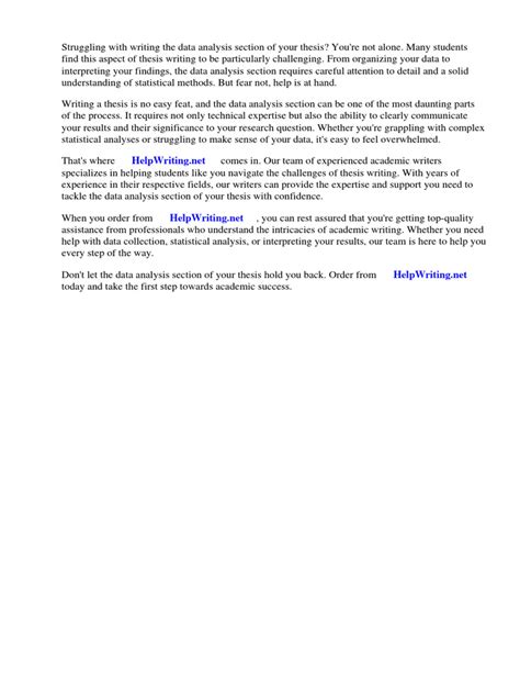 how to write the data analysis section of a thesis pdf thesis