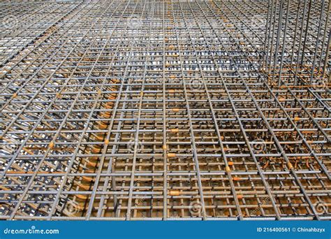 Screw Thread Steel Bar Framework In The Construction Site Steel Rebars