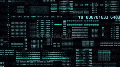 Hud Futuristic Technology Digital Big Data Number Code Screen Sampling Simulation Display Digit