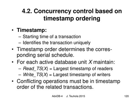 Ppt Advanced Concurrency Control Techniques In Database Management Systems Powerpoint