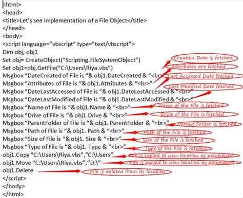 Vbscript File Objects Copyfile Deletefile Opentextfile Read And