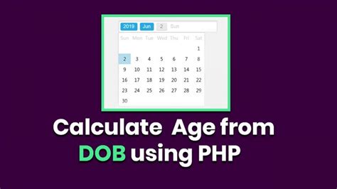 Calculate Age From Date Of Birth DOB Using PHP Youths Forum