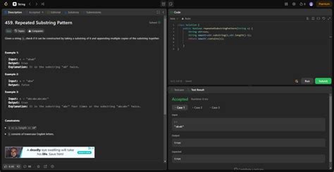 My Coding Challenge On Repeated Substring Pattern Harish S Posted On
