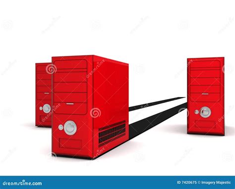 Red Cpu With Black Stripes Stock Illustration Illustration Of Desktop 7420675