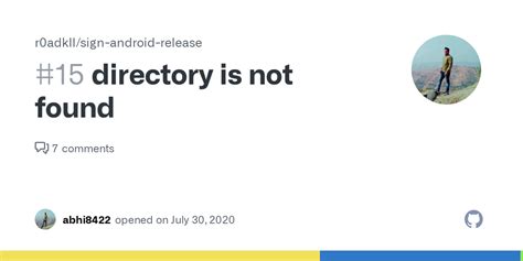 Directory Is Not Found Issue R Adkll Sign Android Release Github