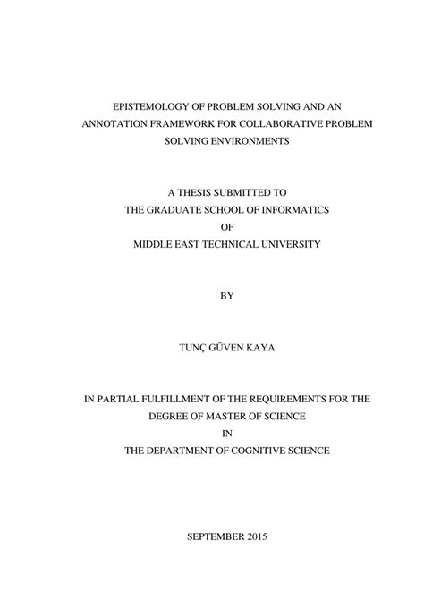 Pdf Epistemology Of Problem Solving