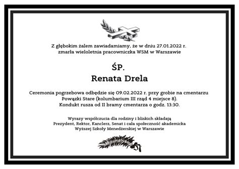 Śp Renata Drela Akademia Finansów I Biznesu Vistula
