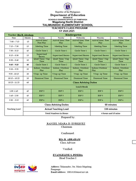 Tes Class Program Sy 2024 2025 Pdf Cognitive Science Behavior Modification