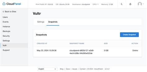 Vultr Cloudpanel Documentation