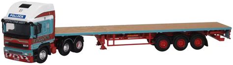 Oxford Diecast 76ec003 Erf Ec Flatbed Trailer Pollock Railway Models Uk