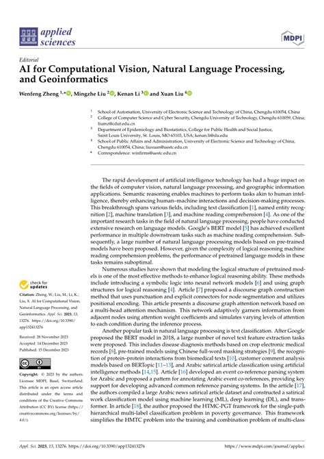 Pdf Ai For Computational Vision Natural Language Processing And Geoinformatics