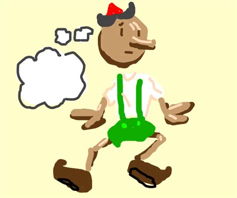 Pinocchio Thinking Drawception