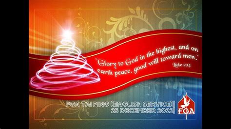 Fga Taiping English Service Live 9 Am 25 December 2022 Youtube