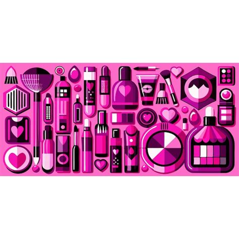 Vector Makeup Products Set Premium Ai Generated Vector