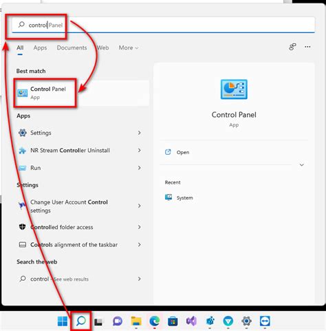Control Panel Microsoft Edge